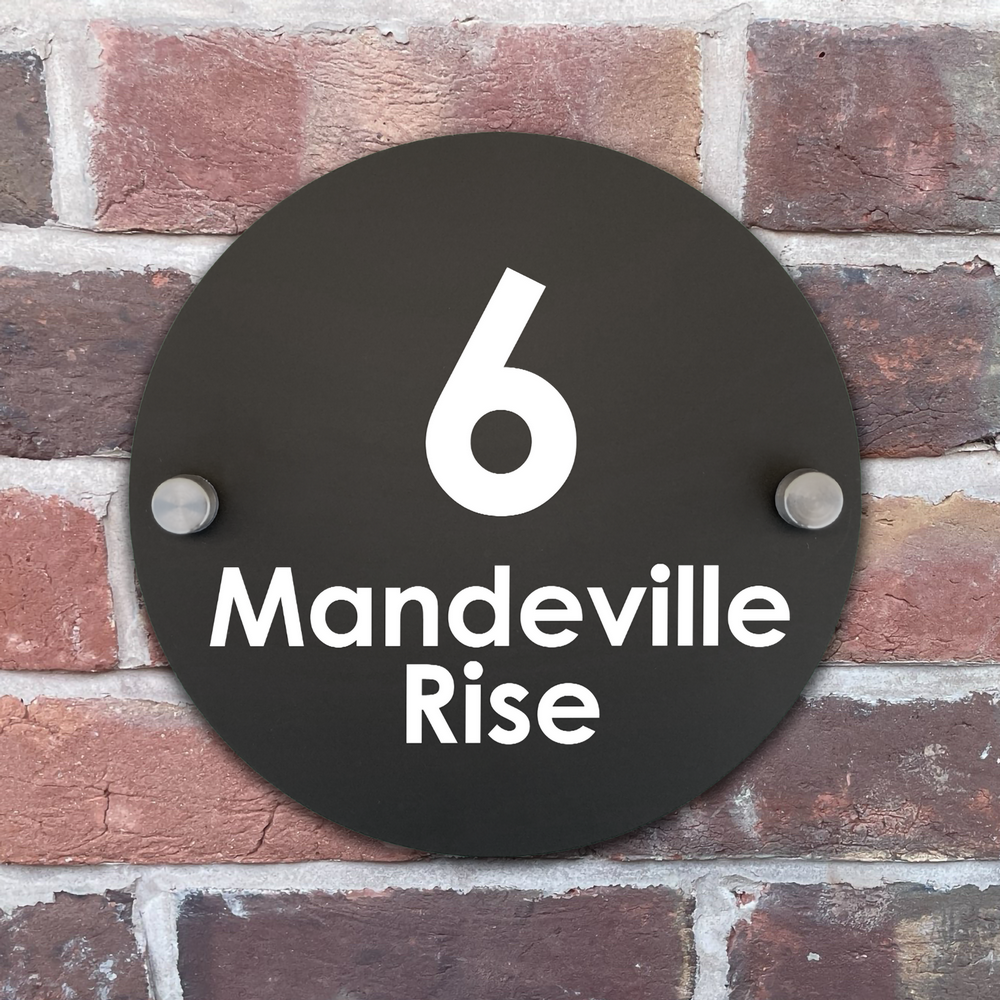 Acrylic House Sign - UV Printed - Circle - NO Line - 3 Sizes – Covering ...