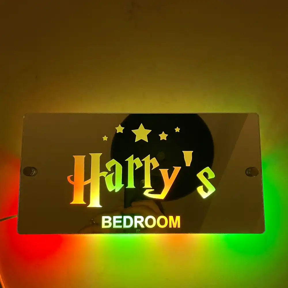 Personalised Light Up Mirror - Name Sign - Stars – Covering All Occasions
