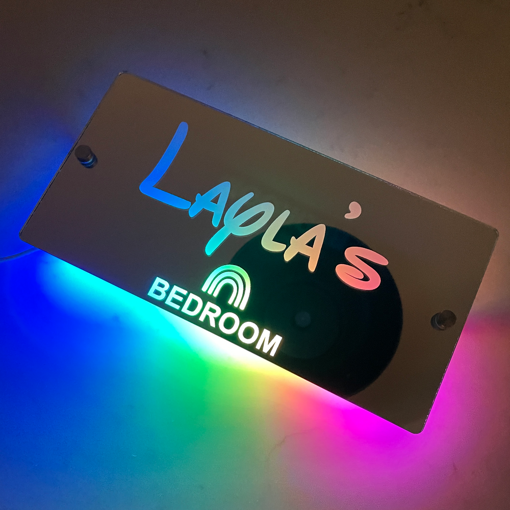 Personalised Light Up Mirror - Name Sign - Rainbow – Covering All Occasions