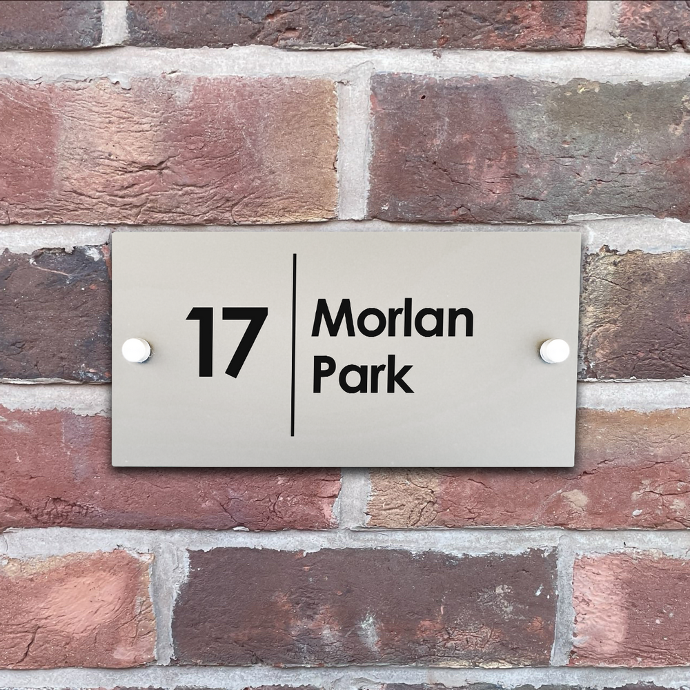 Acrylic House Sign Uv Printed 24cm X 12cm Verticle Line Covering All Occasions