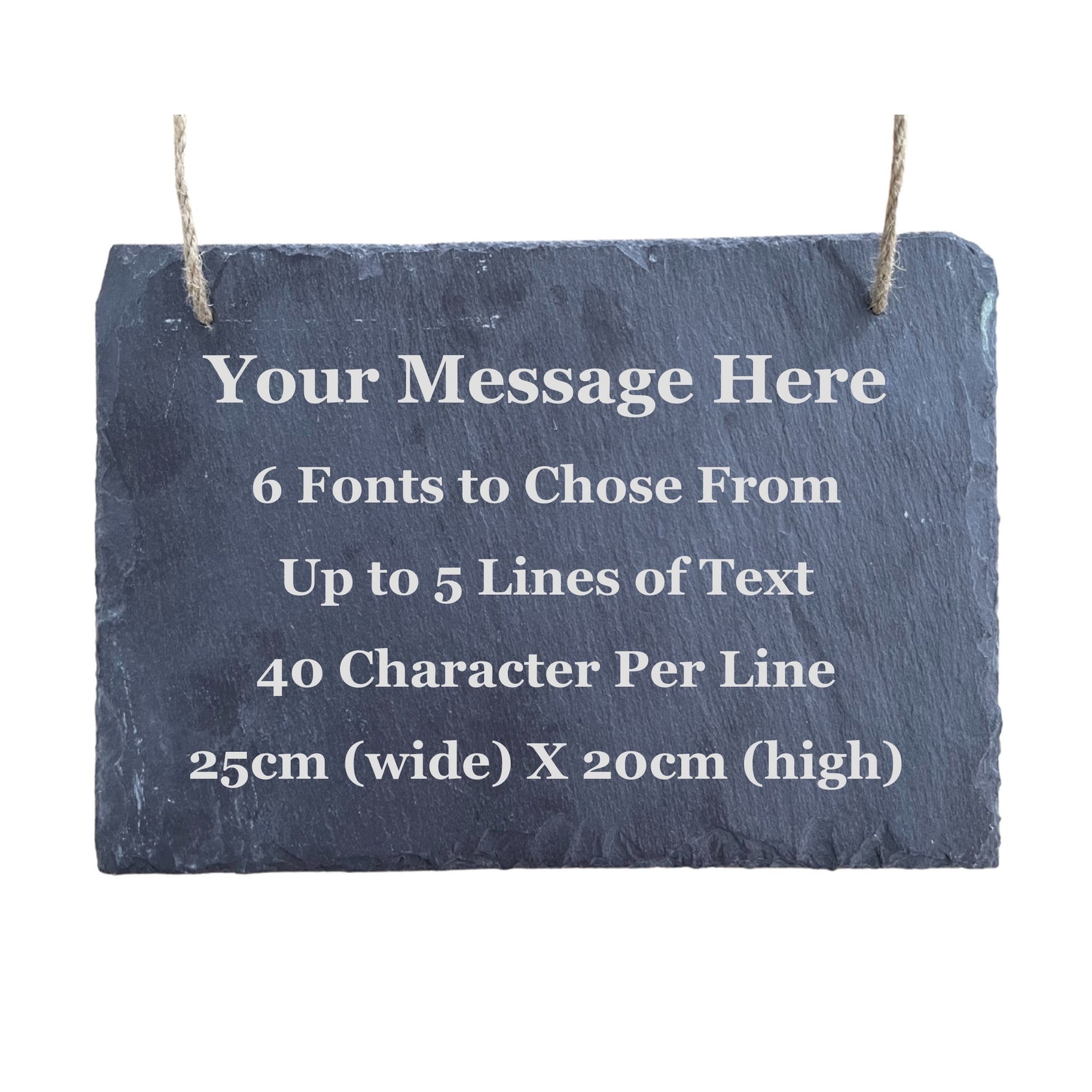 Personalised Slate Sign - 20cm X 25cm – Covering All Occasions
