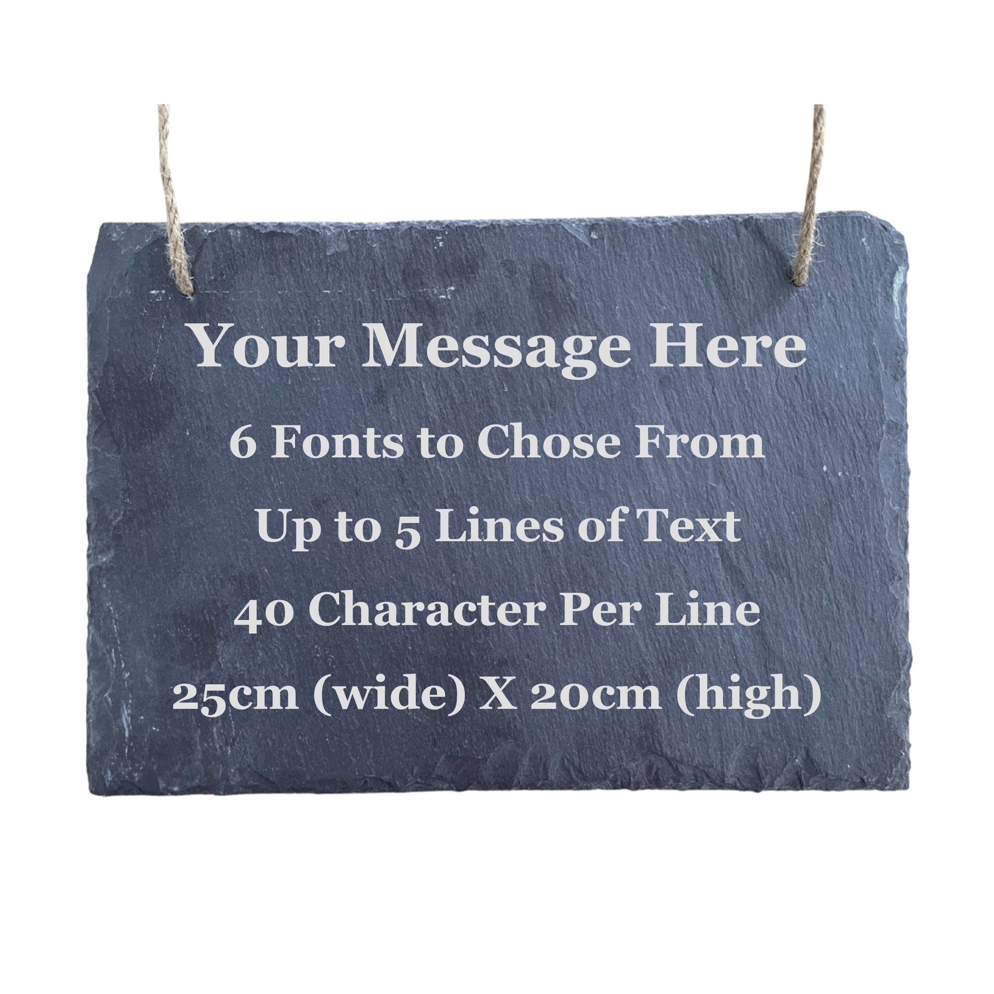Personalised Slate Sign - 20cm X 25cm – Covering All Occasions