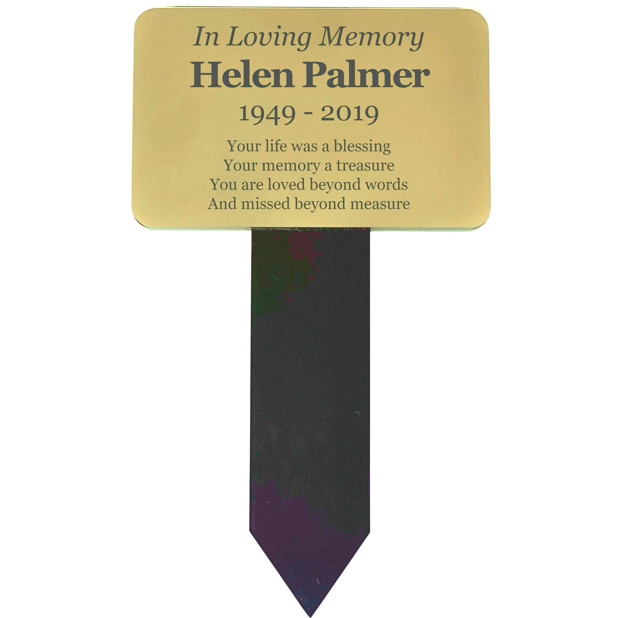 Memorial Ground plaque – Covering All Occasions